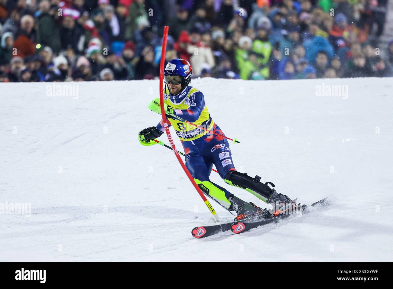Madonna Campiglio, Italy. 08th Jan, 2025. Samuel Kolega of Croatia ...