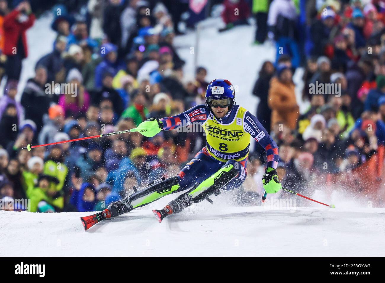 Madonna Campiglio, Italy. 08th Jan, 2025. Samuel Kolega of Croatia ...