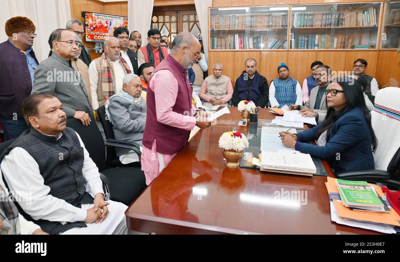 Patna, India. 09th Jan, 2025. PATNA, INDIA - JANUARY 9: NDA candidate ...