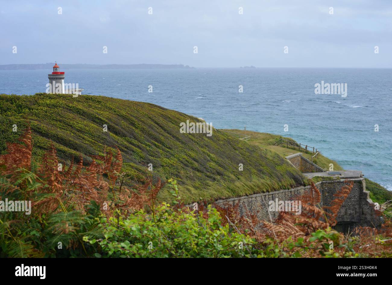 Ancient military fort and lighthouse in Petit Milou, France Stock Photo ...