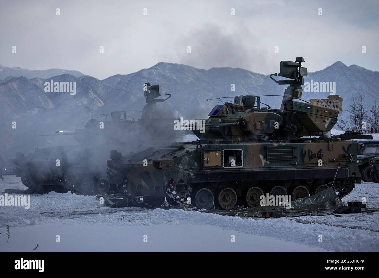 10th Jan, 2025. Army's live-fire drill K30 Biho self-propelled anti ...