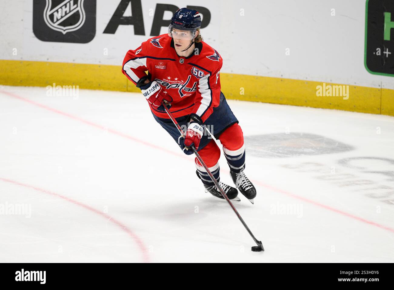 Washington Capitals Defenseman Jakob Chychrun 6 In Action During