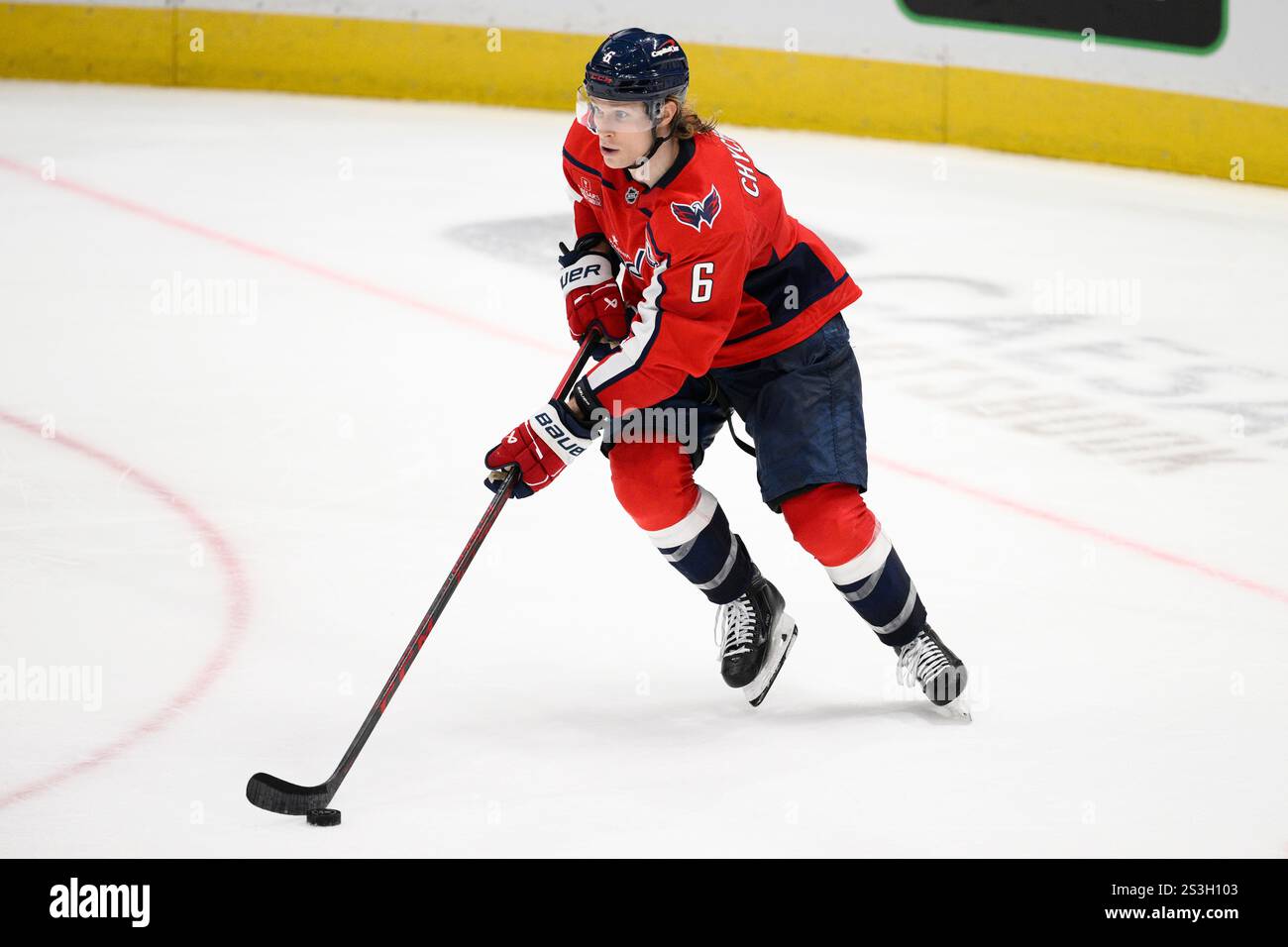 Washington Capitals Defenseman Jakob Chychrun 6 In Action During