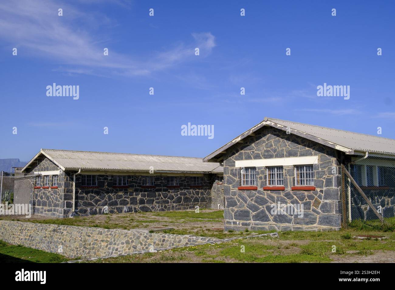 Prison, building, Robben Island, prison island near Cape Town, Cape ...
