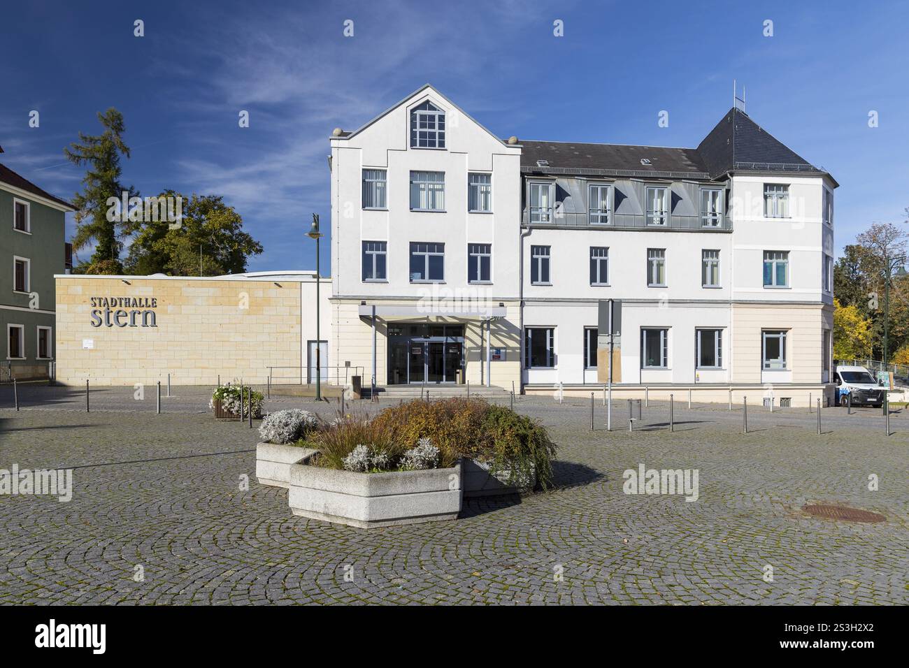 Civic hall Stern am Altmarkt, Riesa, Saxony, Germany, Europe Stock ...
