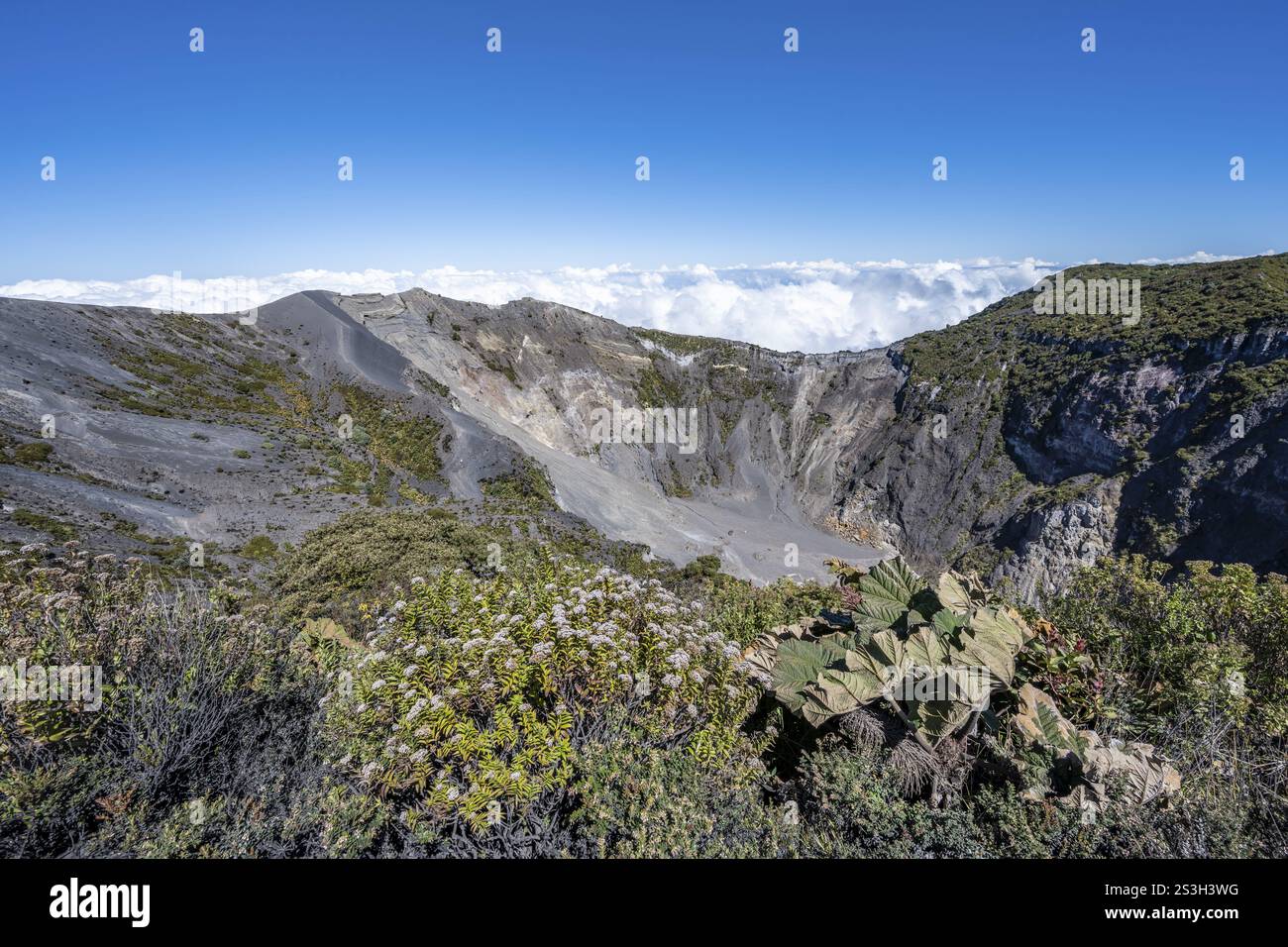 Crater of Irazu Volcano, Irazu Volcano National Park, Parque Nacional ...