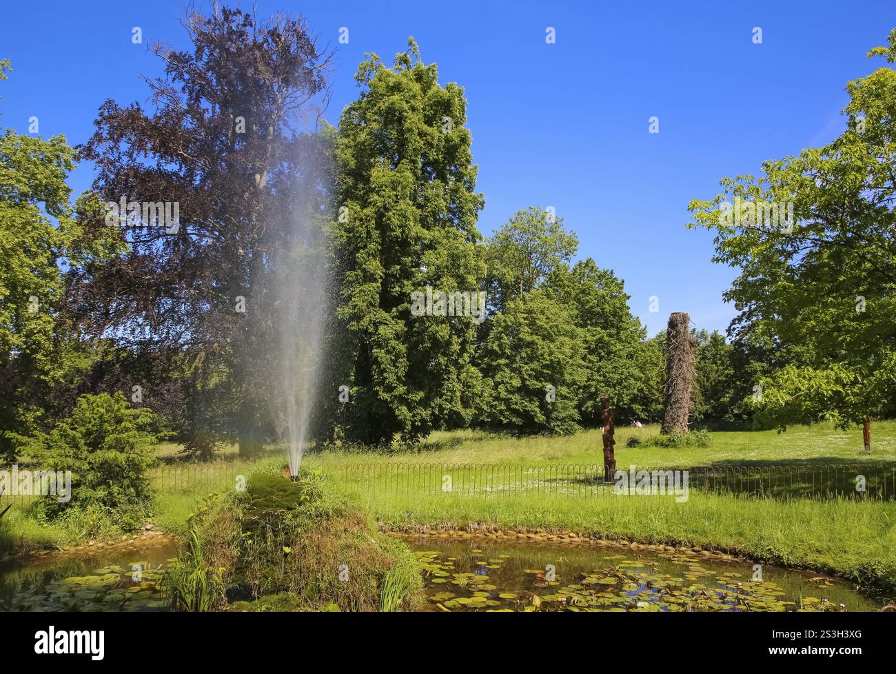 Castle garden, castle park from 1854 in the style of English landscape ...