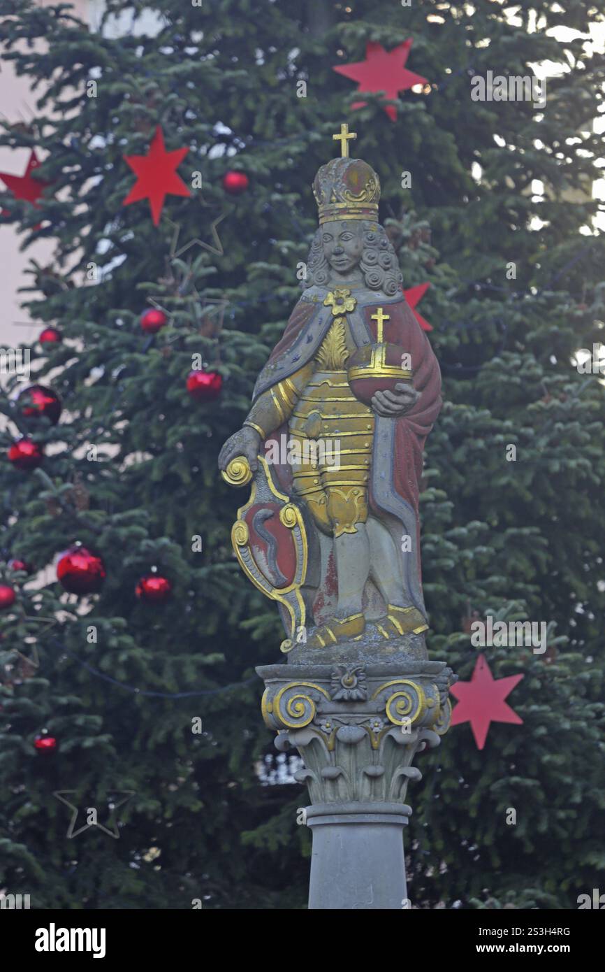Emperor Joseph Fountain and monument to Joseph I, German with emperor ...