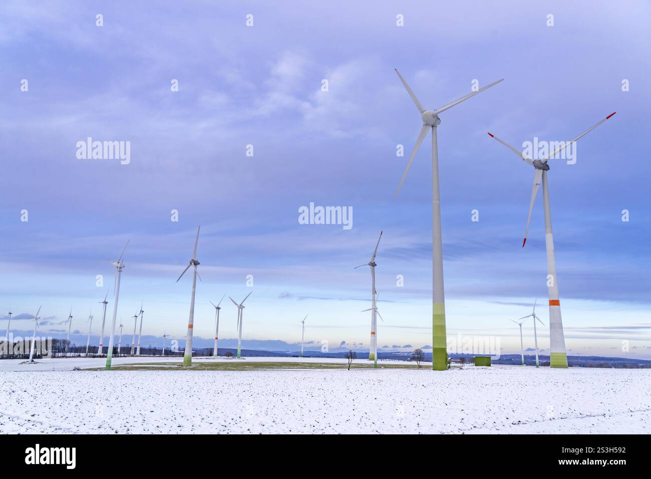 Wind farm, north of Lichtenau, self-proclaimed energy town, over 190 ...
