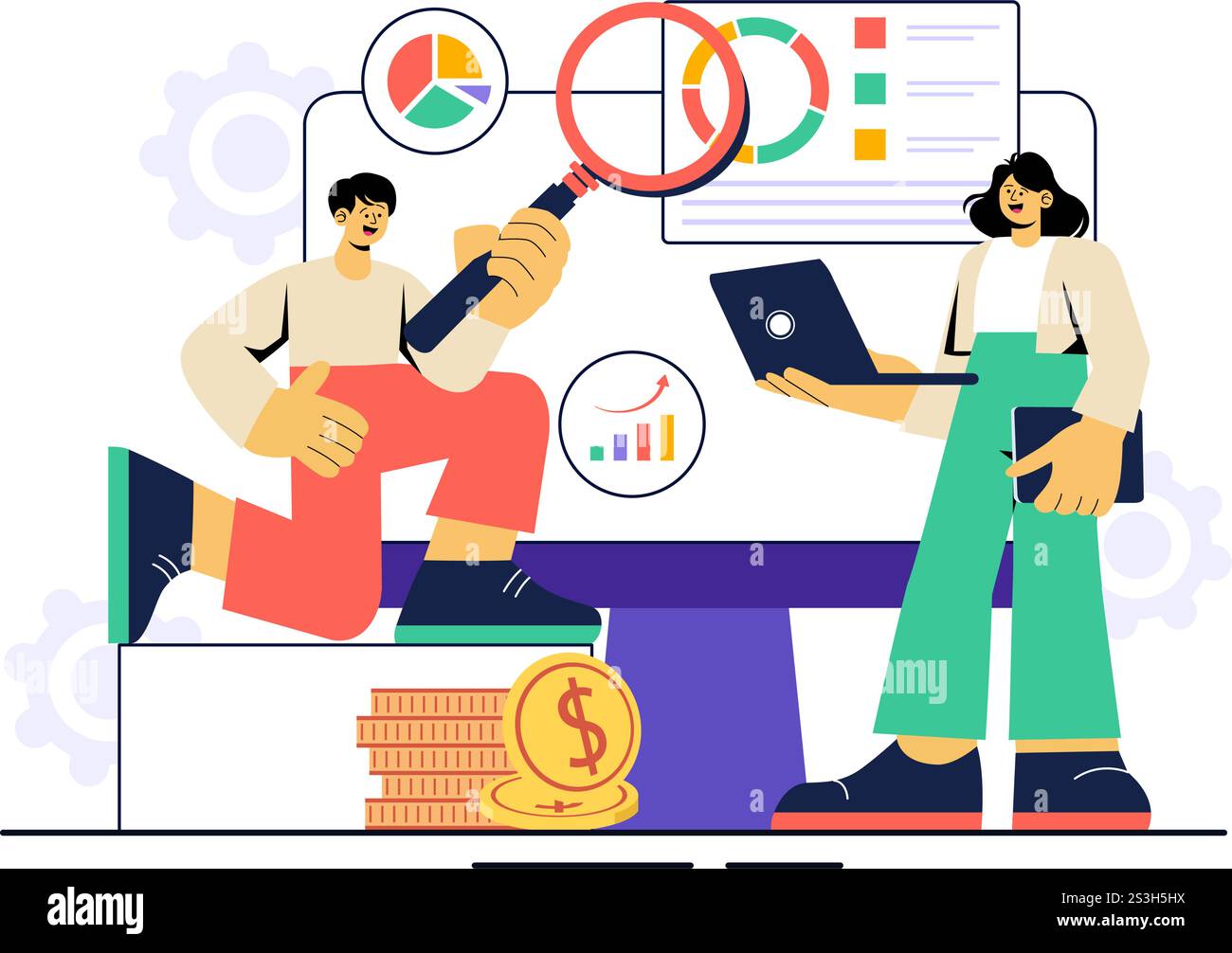 Entrepreneur Vector Illustration featuring Business Teams Celebrating ...