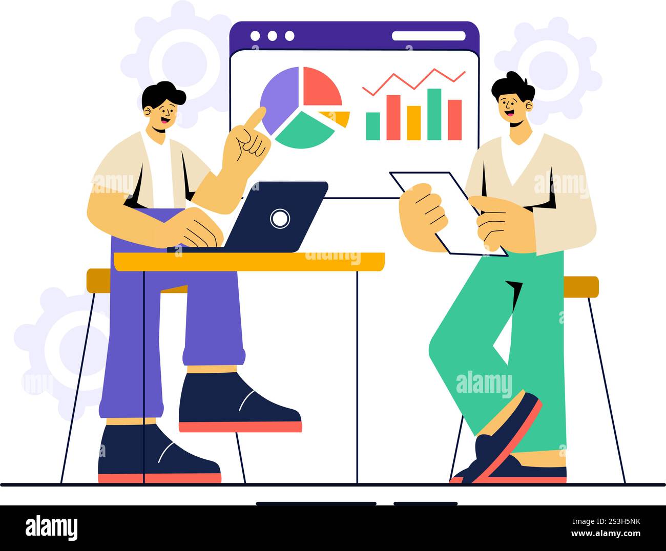 Entrepreneur Vector Illustration featuring Business Teams Celebrating ...