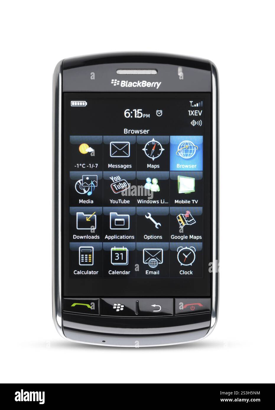 BlackBerry Storm 9530 touch screen smartphone with illuminated display ...