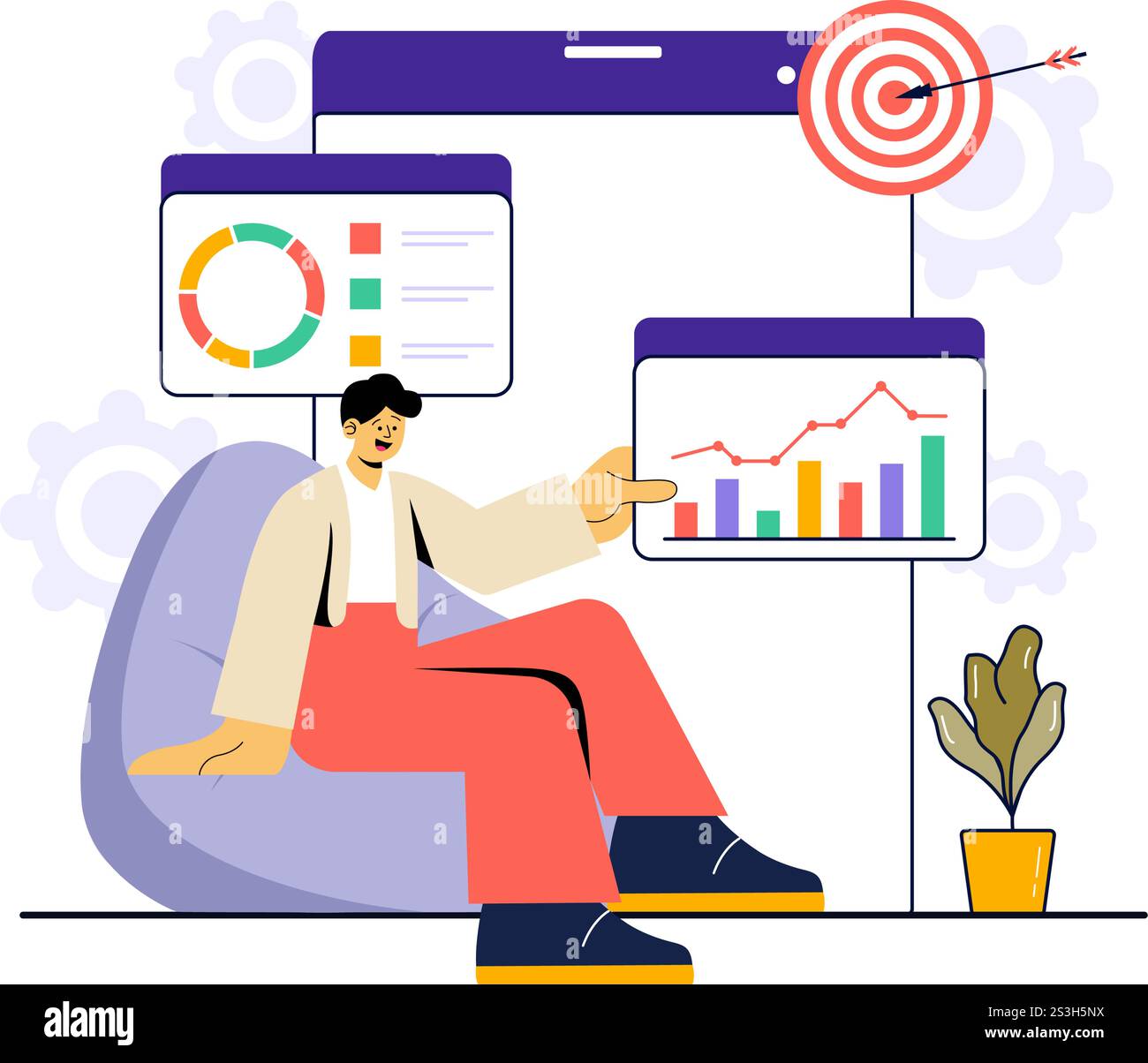 Entrepreneur Vector Illustration featuring Business Teams Celebrating ...