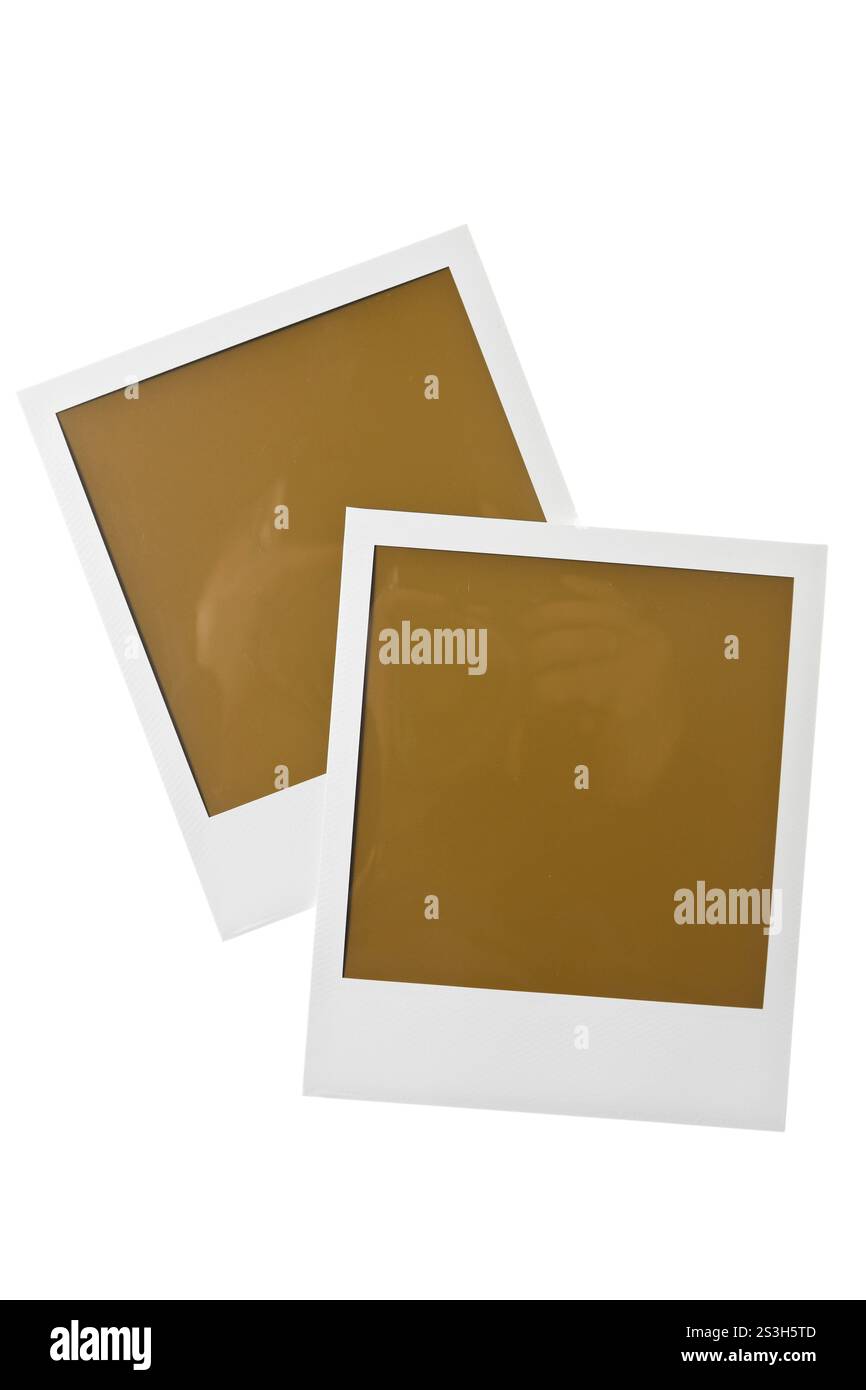 Isolated blank Polaroid photo in front of a white background Stock ...