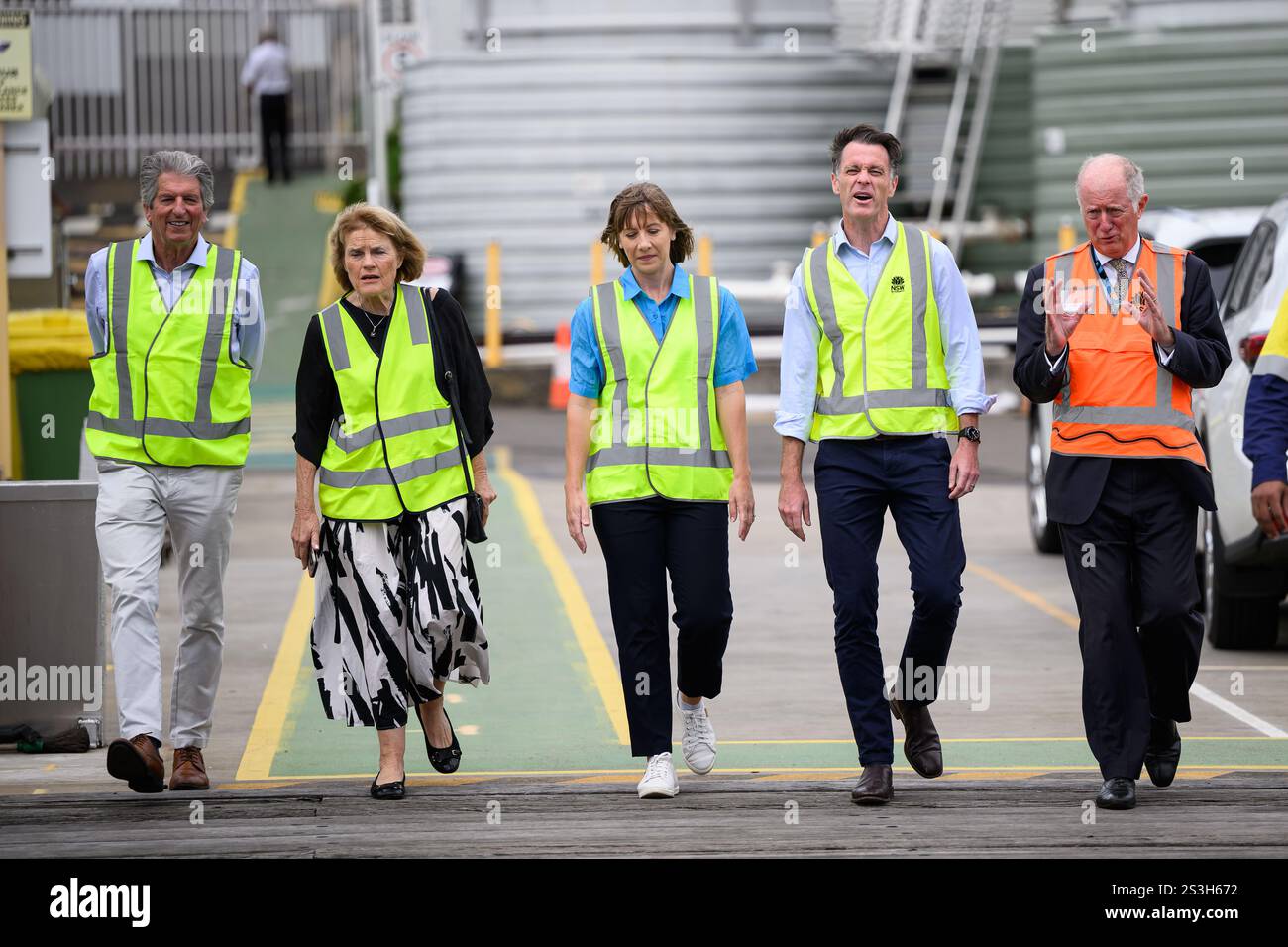(L-R) Martin Green, Judy Green, NSW Transport Minister Jo Haylen, NSW ...
