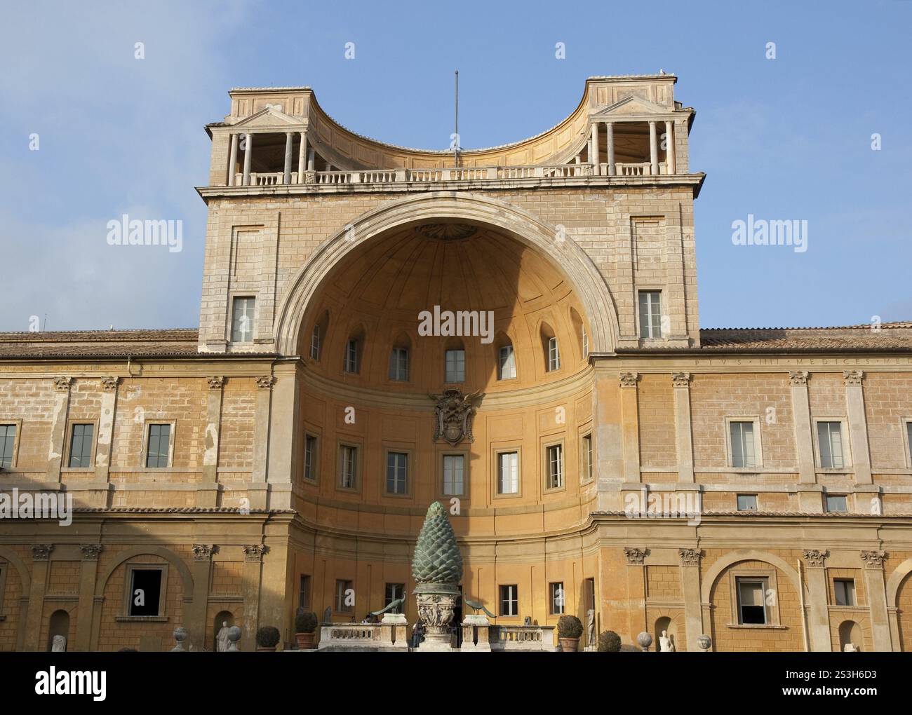 Cortile della Pigna Roman bronze pine cone, Vatican Museum, Rome, Italy ...