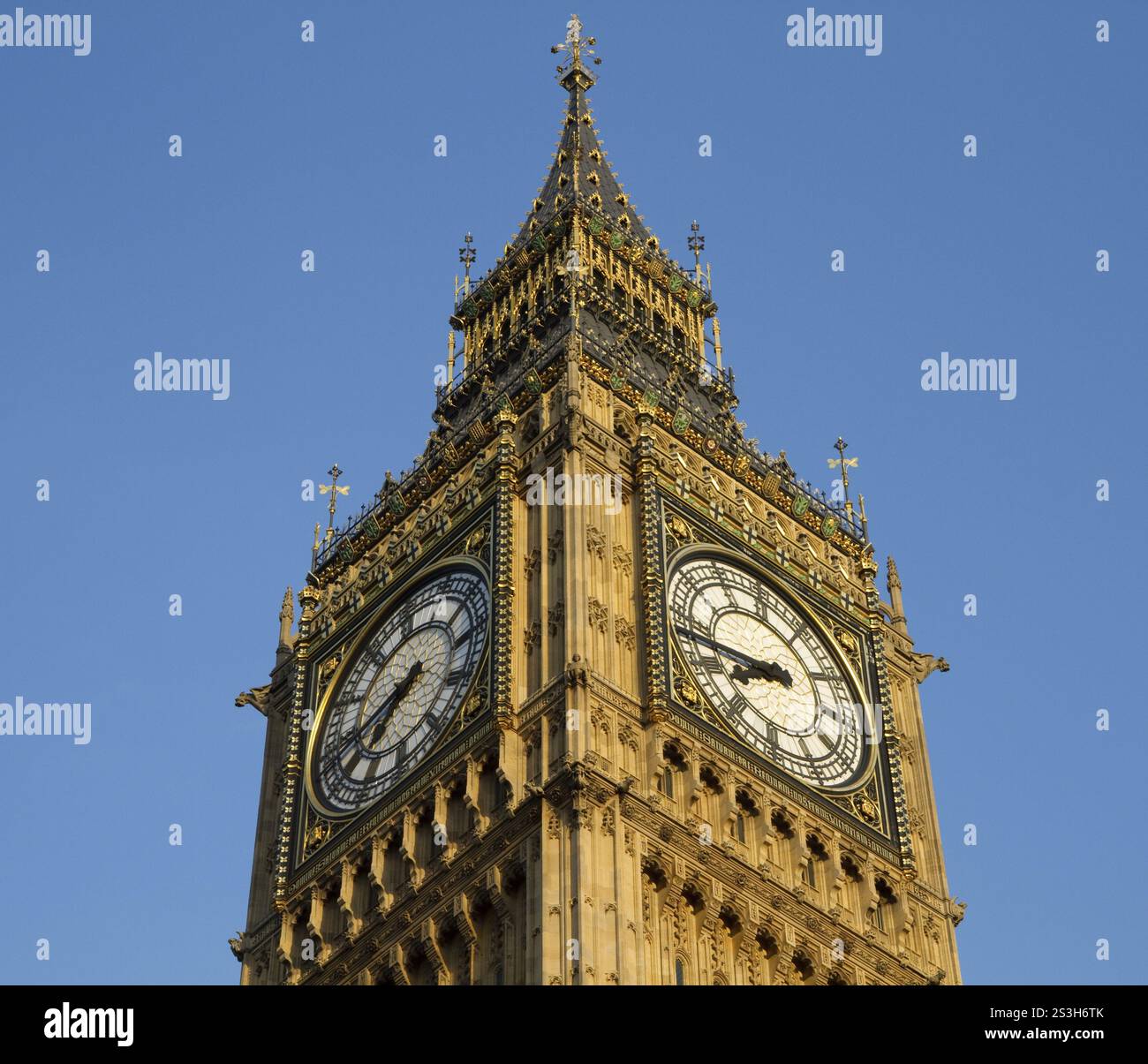Close-up of the clock face of the Big Ben clock, London, England London ...