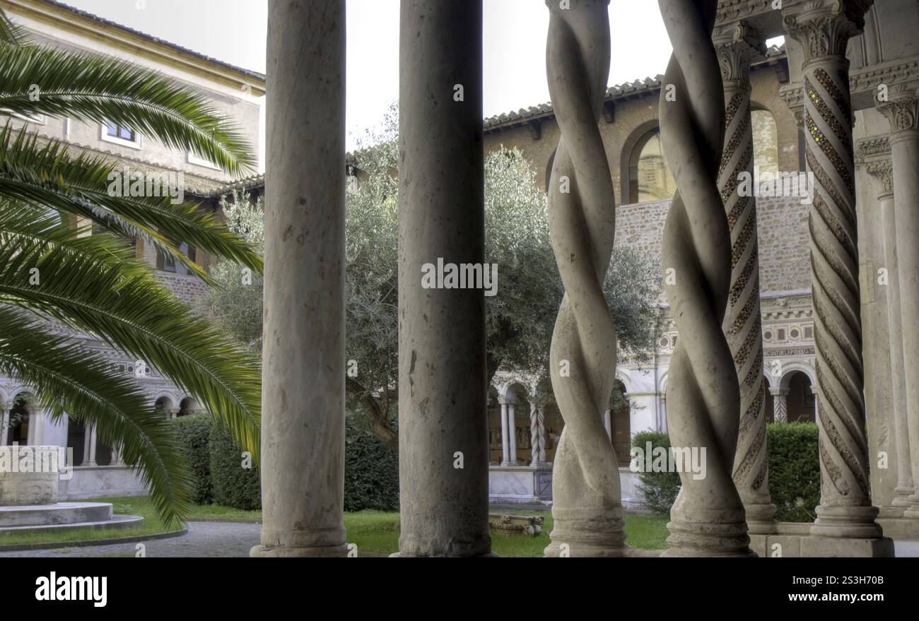 Twisted Columns, Cloister of Monastery, Basilica of St John Lateran ...