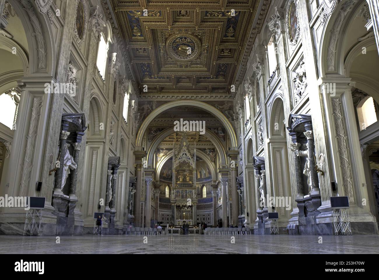 Nave of basilica St John Lateran, Rome, Italy Rome, Italy, Europe Stock ...