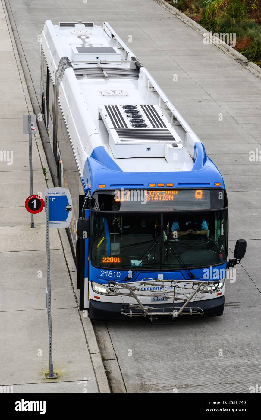 Mukilteo, WA, USA - January 7, 2025; Community Transit public bus from ...