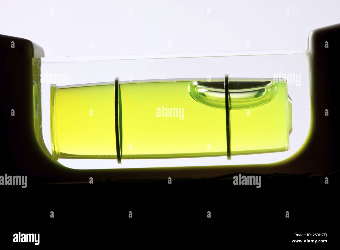 Symbol for accuracy and equality, spirit level Stock Photo - Alamy