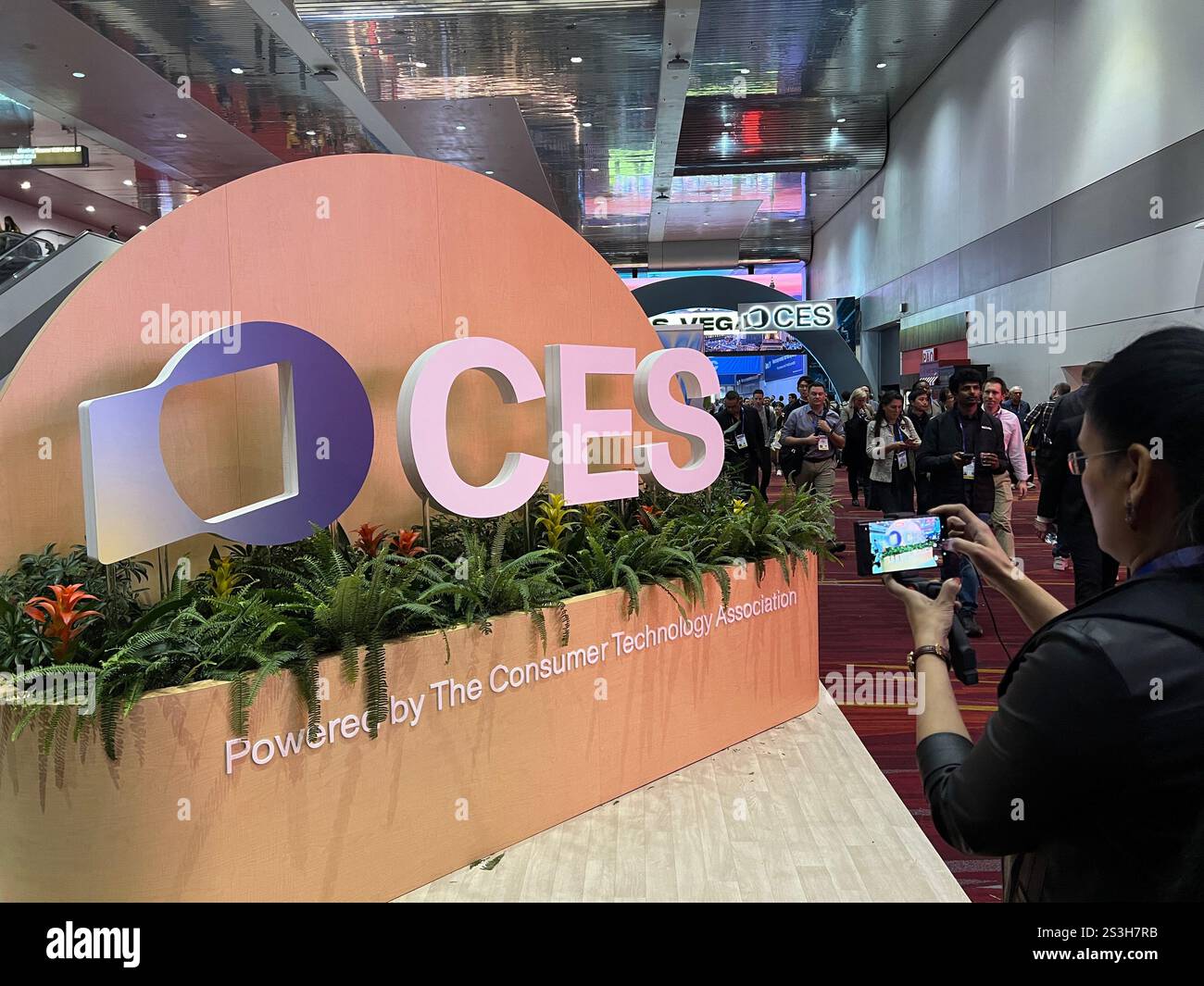 Las Vegas, USA.7th January 2025. People visit the 2025 Consumer Electronics Show (CES) in Las ...