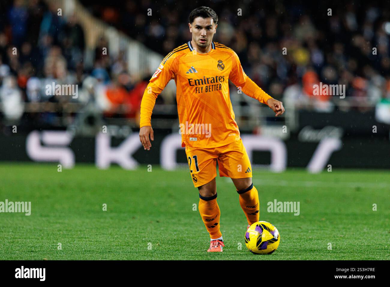 Brahim Diaz during LaLiga EA SPORTS game between teams of Valencia CF ...