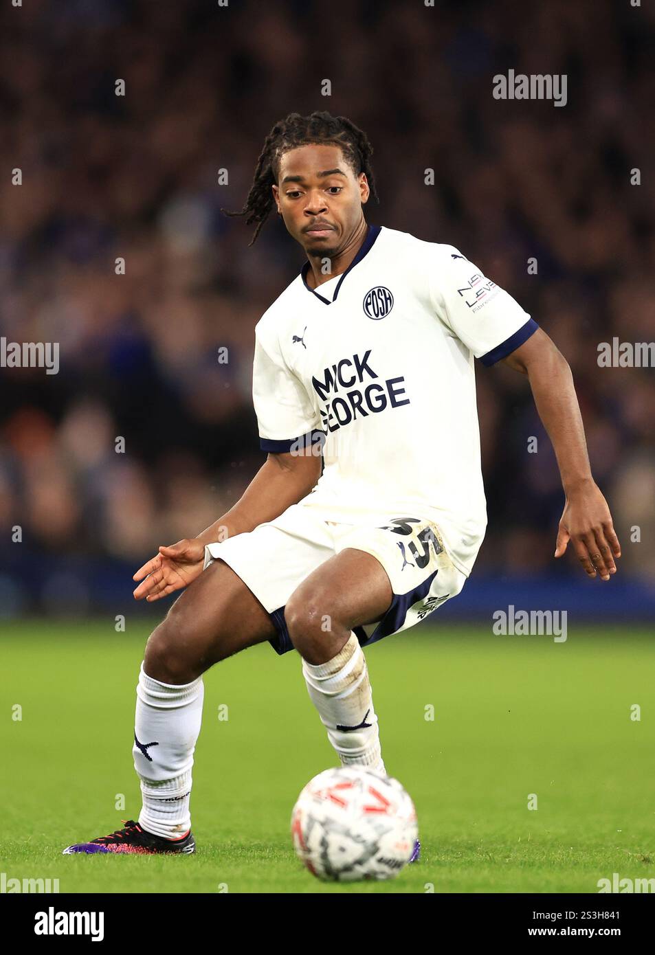 Liverpool, UK. 9th Jan, 2025. Donay O'Brien-Brady of Peterborough ...