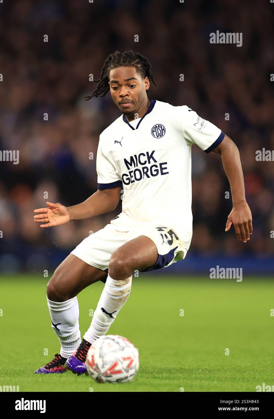 Liverpool, UK. 9th Jan, 2025. Donay O'Brien-Brady of Peterborough ...