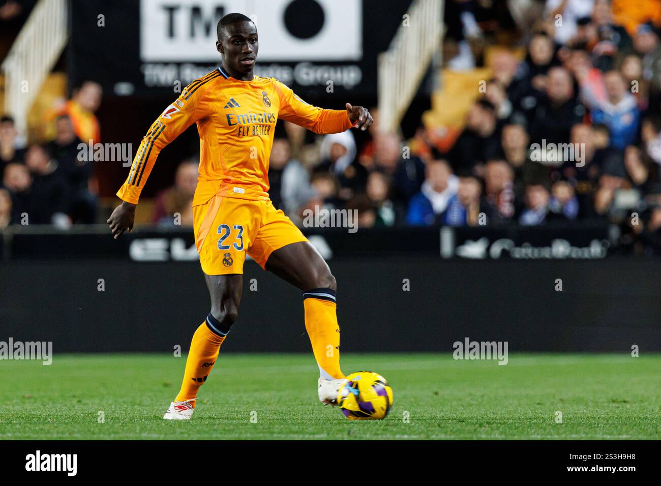 Ferland Mendy during LaLiga EA SPORTS game between teams of Valencia CF ...