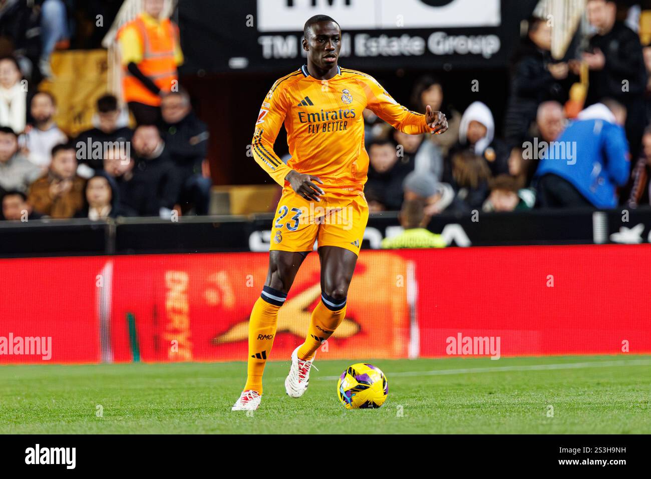 Ferland Mendy during LaLiga EA SPORTS game between teams of Valencia CF ...