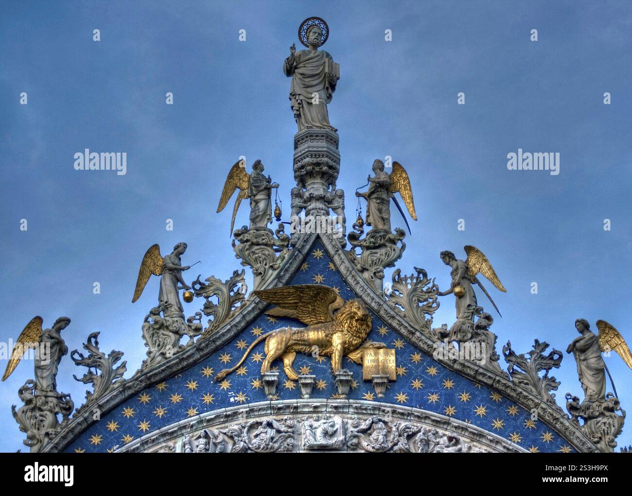 Gable of St Mark's Basilica, Venice, Italy Venice, Italy, Europe Stock ...