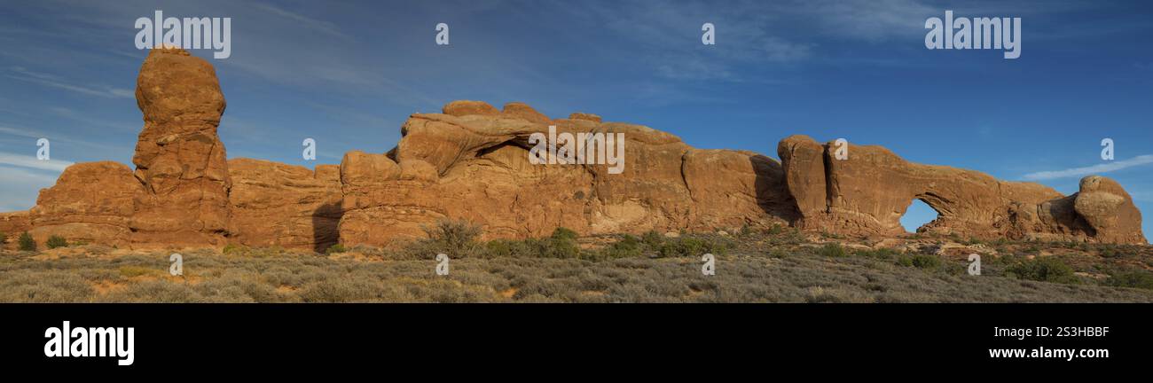 Panorama of Arches National Park Section Window, Utah Stock Photo - Alamy