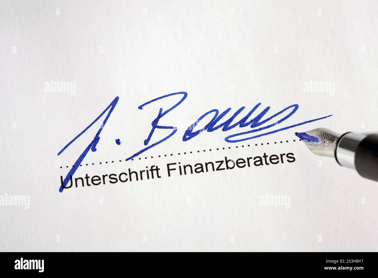 Signature of the financial advisor under an advisory contract Stock ...