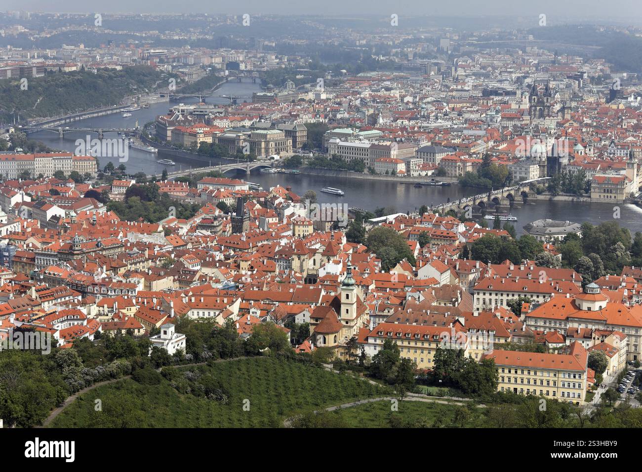 View of Prague from the observatory tower Stock Photo - Alamy