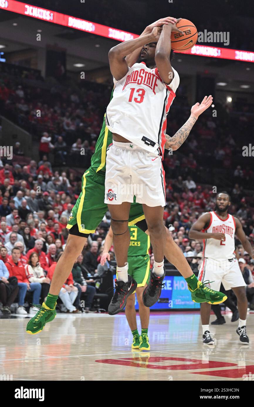 January 9, 2025: Ohio State Buckeyes forward Sean Stewart (13) gets ...