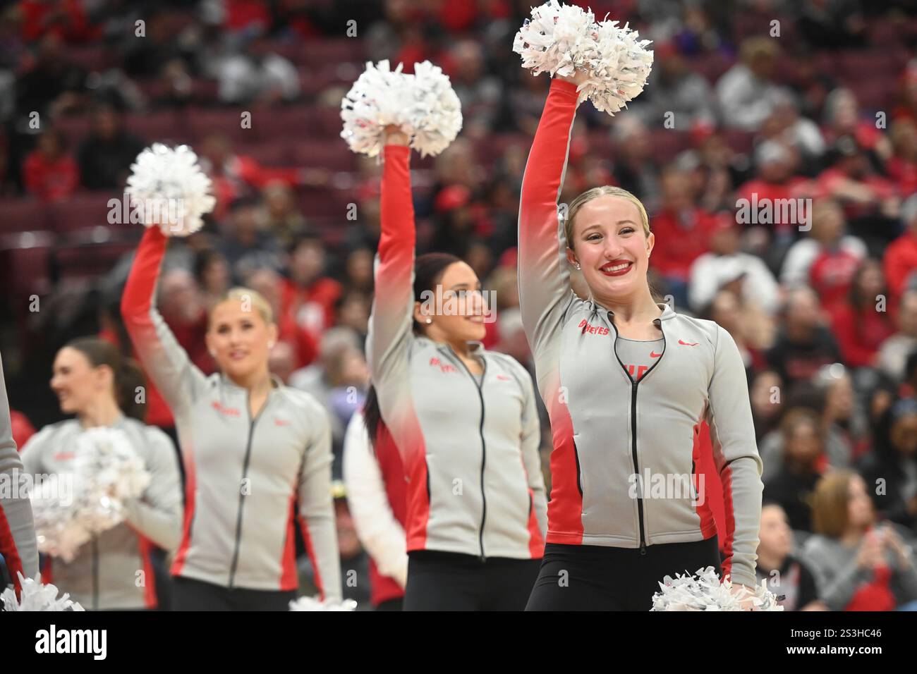 Columbus, Ohio, USA. 9th Jan, 2025. The Ohio State Dance Team cheers ...