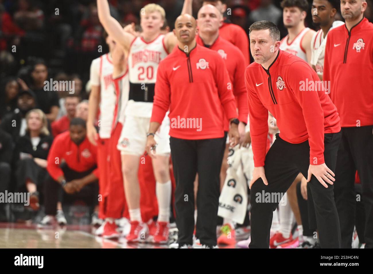 January 9, 2025: Ohio State Buckeyes head coach Jake Diebler coaches ...
