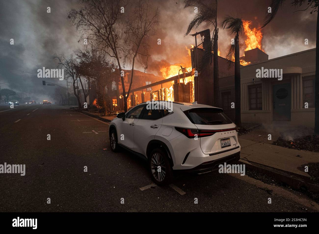 Altadena, United States. 08th Jan, 2025. A vehicle seen in front of a ...