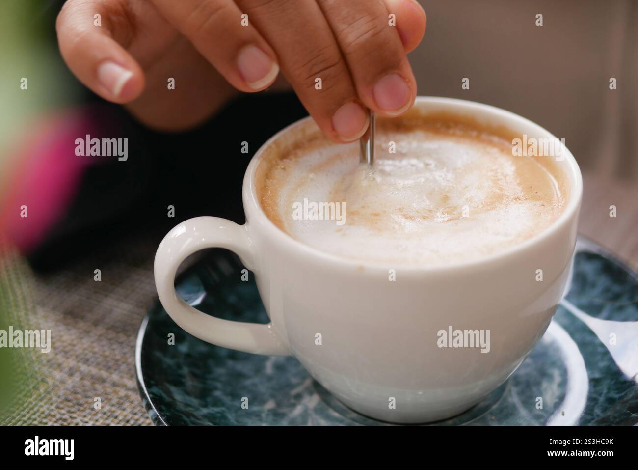 Stirring black coffee spoon morning hi-res stock photography and images ...