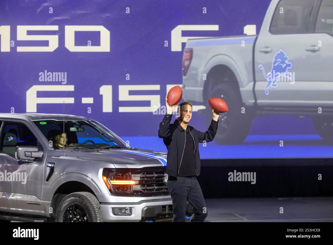 Detroit, Michigan USA - 9 January 2025 - Ford Vehicles are displayed at ...
