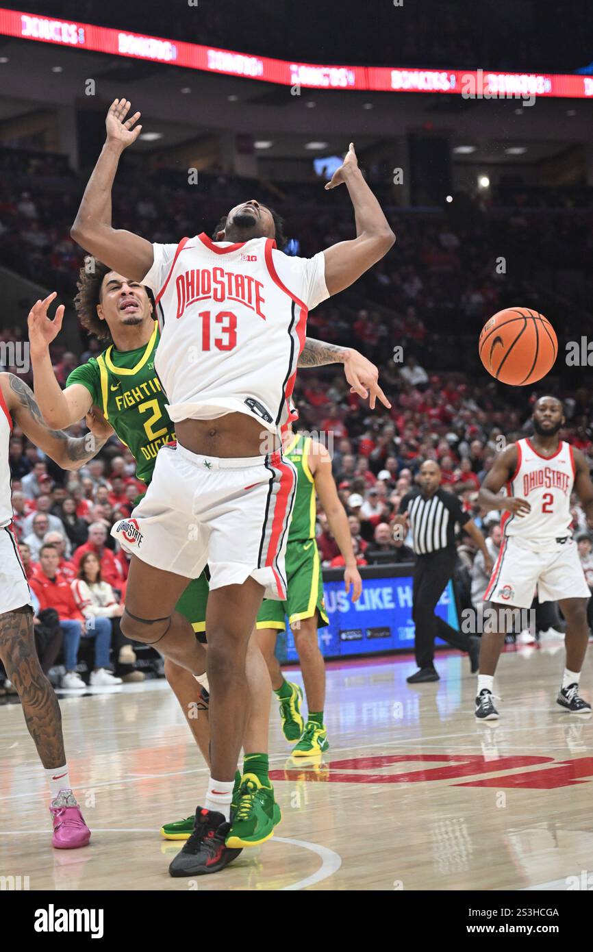 January 9, 2025: Ohio State Buckeyes forward Sean Stewart (13) gets ...
