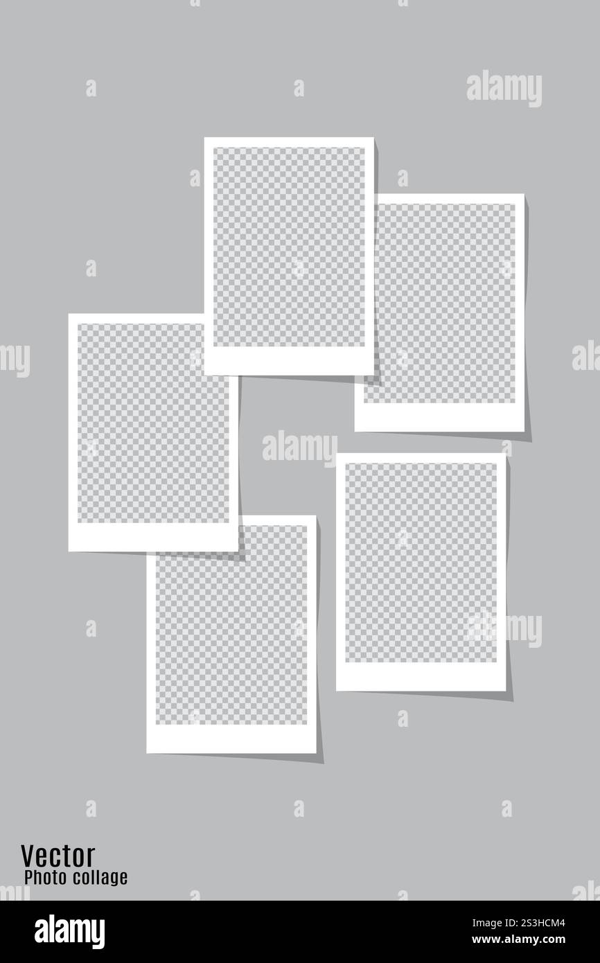 photo collage template. vector illustration, new collections Stock ...
