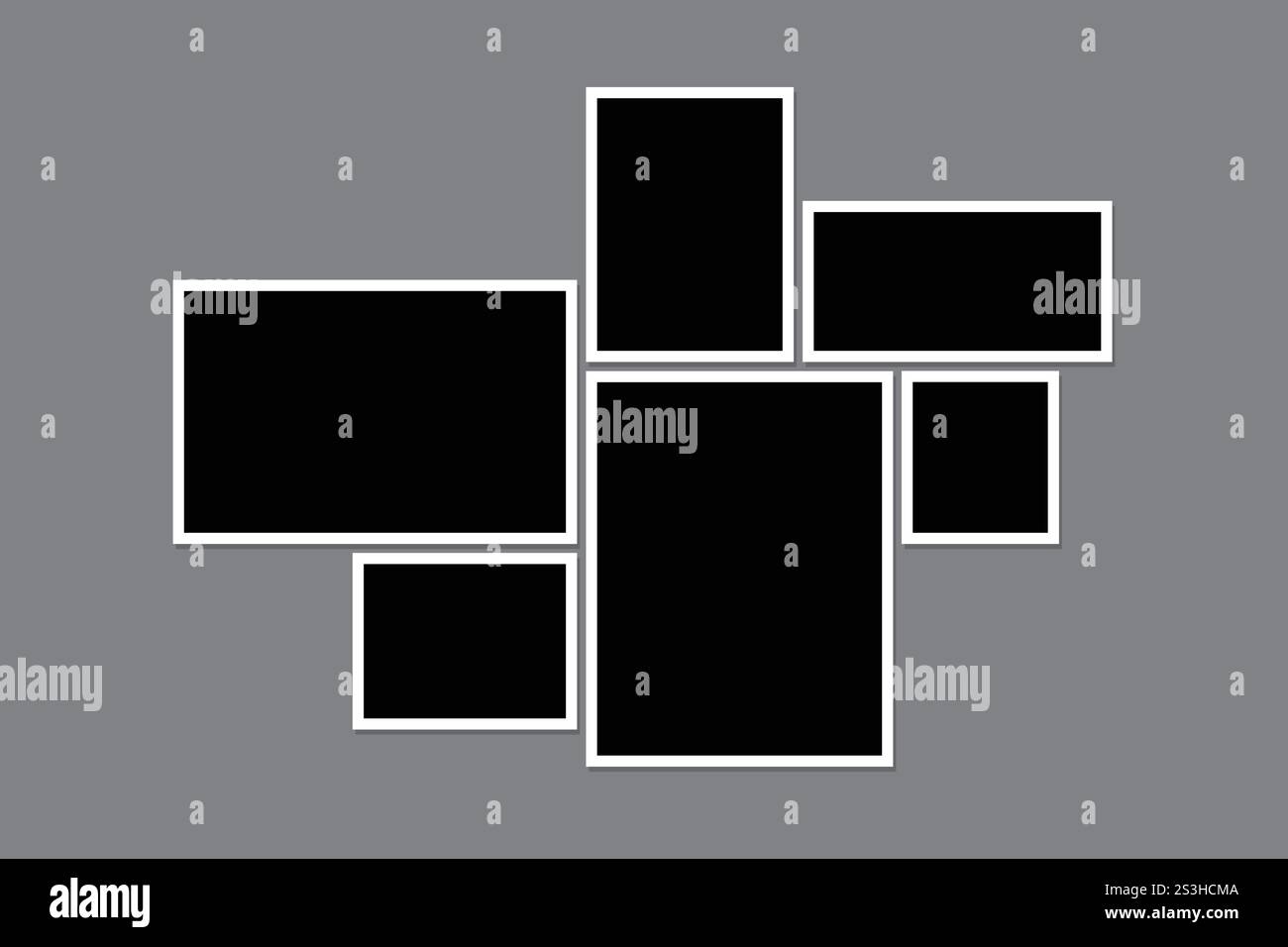 photo collage template. vector illustration, new collections Stock ...