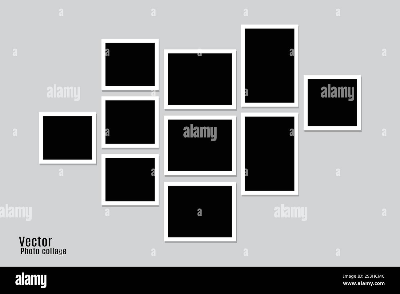 photo collage template. vector illustration, new collections Stock ...