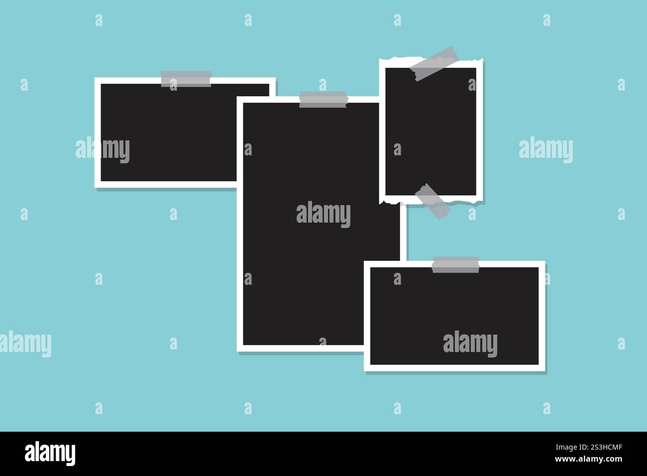 photo collage template. vector illustration, new collections Stock ...