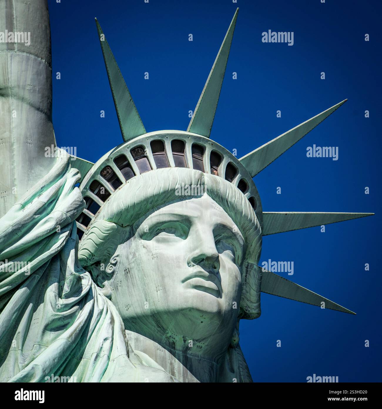 Lady Liberty stands tall on Liberty Island, a beacon of freedom and ...