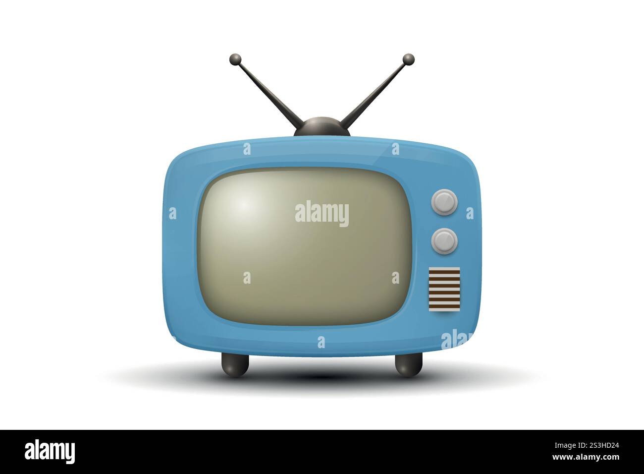 Vector 3D Realistic Retro TV Set Icon. Retro TV Symbol for Web, App ...