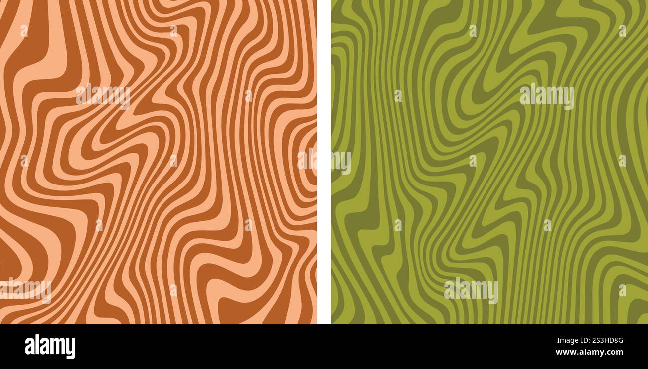 Vector Seamless Pattern with Melted Salted Caramel. Swirl Wavy ...