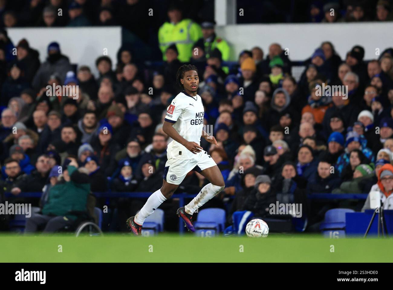 Liverpool, UK. 9th Jan, 2025. Donay O'Brien-Brady of Peterborough ...